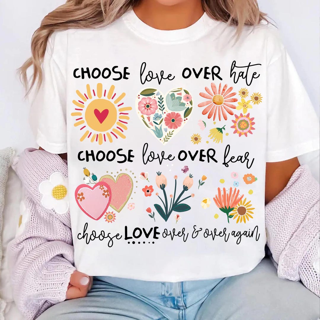 Choose Love Boho Floral Png, Choose Love Over Hate, Choose Love Over ...