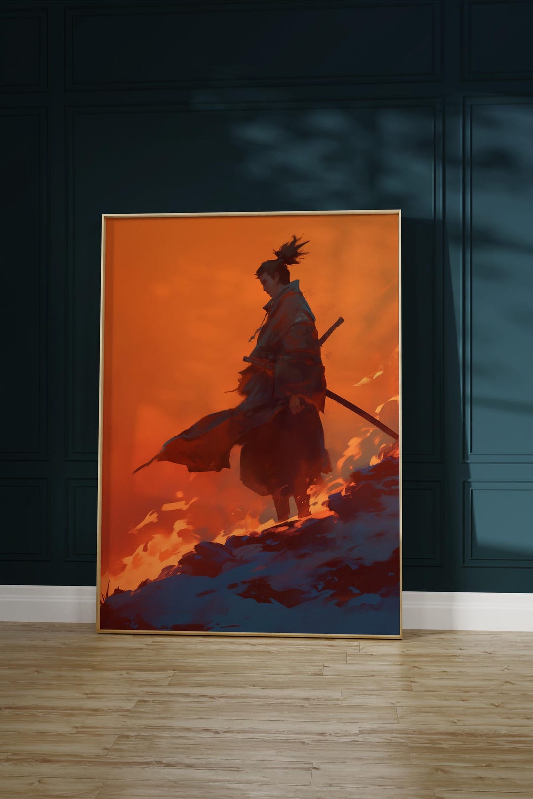 Vertical Poster, Samurai Warrior Artwork for Gaming Rooms & Martial ...