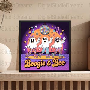 Retro Disco Ghost PNG: Halloween Digital Download - Etsy