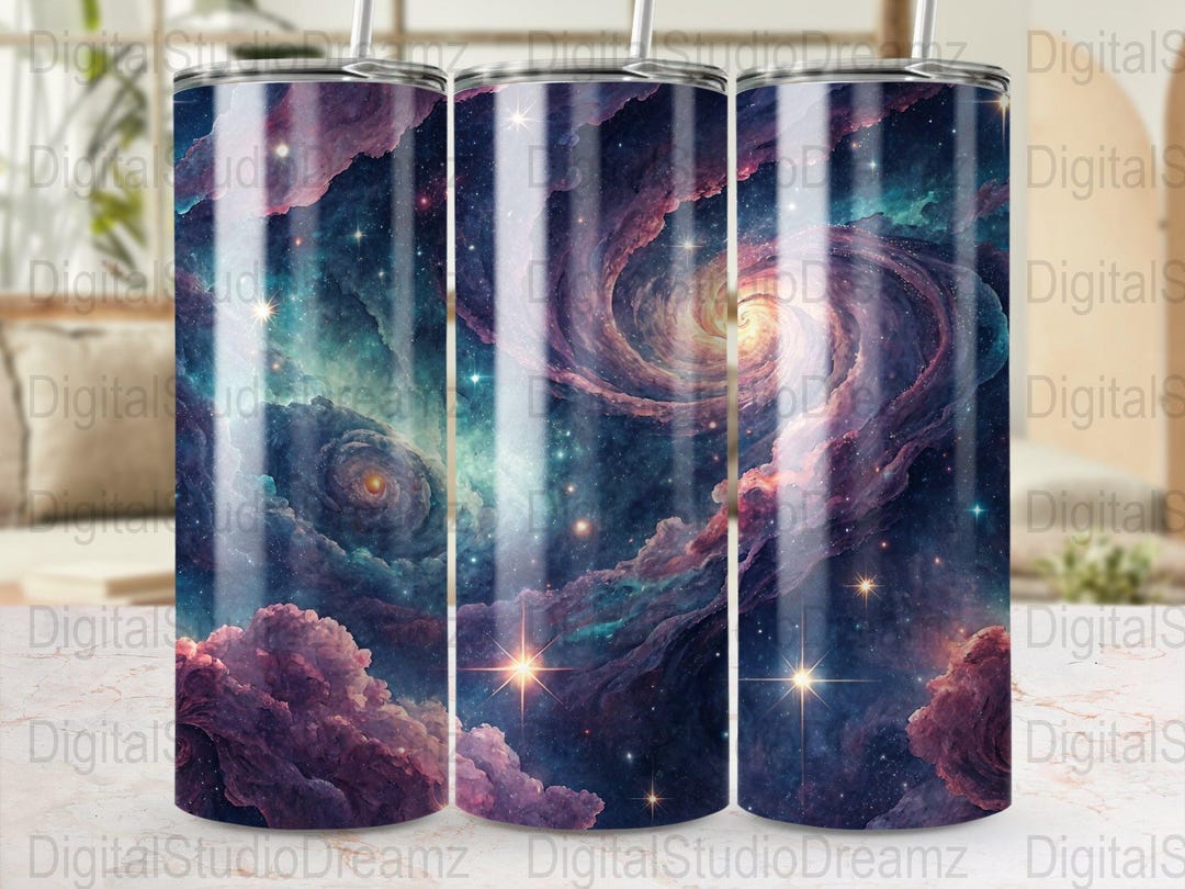 Galaxy Nebula 20oz Skinny Tumbler Wraps Bundle, Straight and Tapered ...