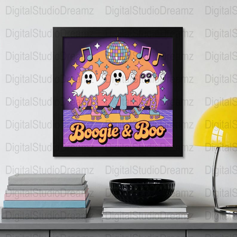 Retro Disco Ghost PNG: Halloween Digital Download - Etsy