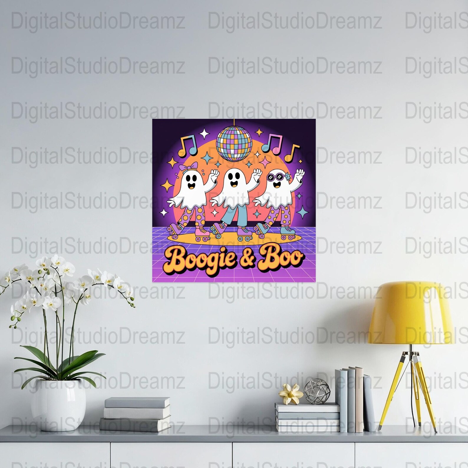 Retro Disco Ghost PNG: Halloween Digital Download - Etsy