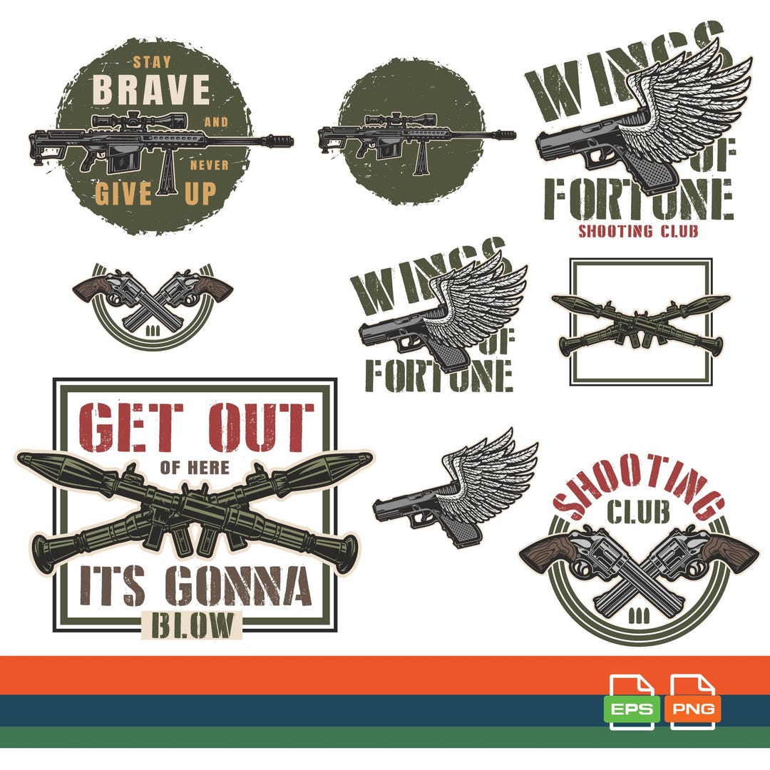 Army Military Set - PNG and EPS Vector Files - Etsy