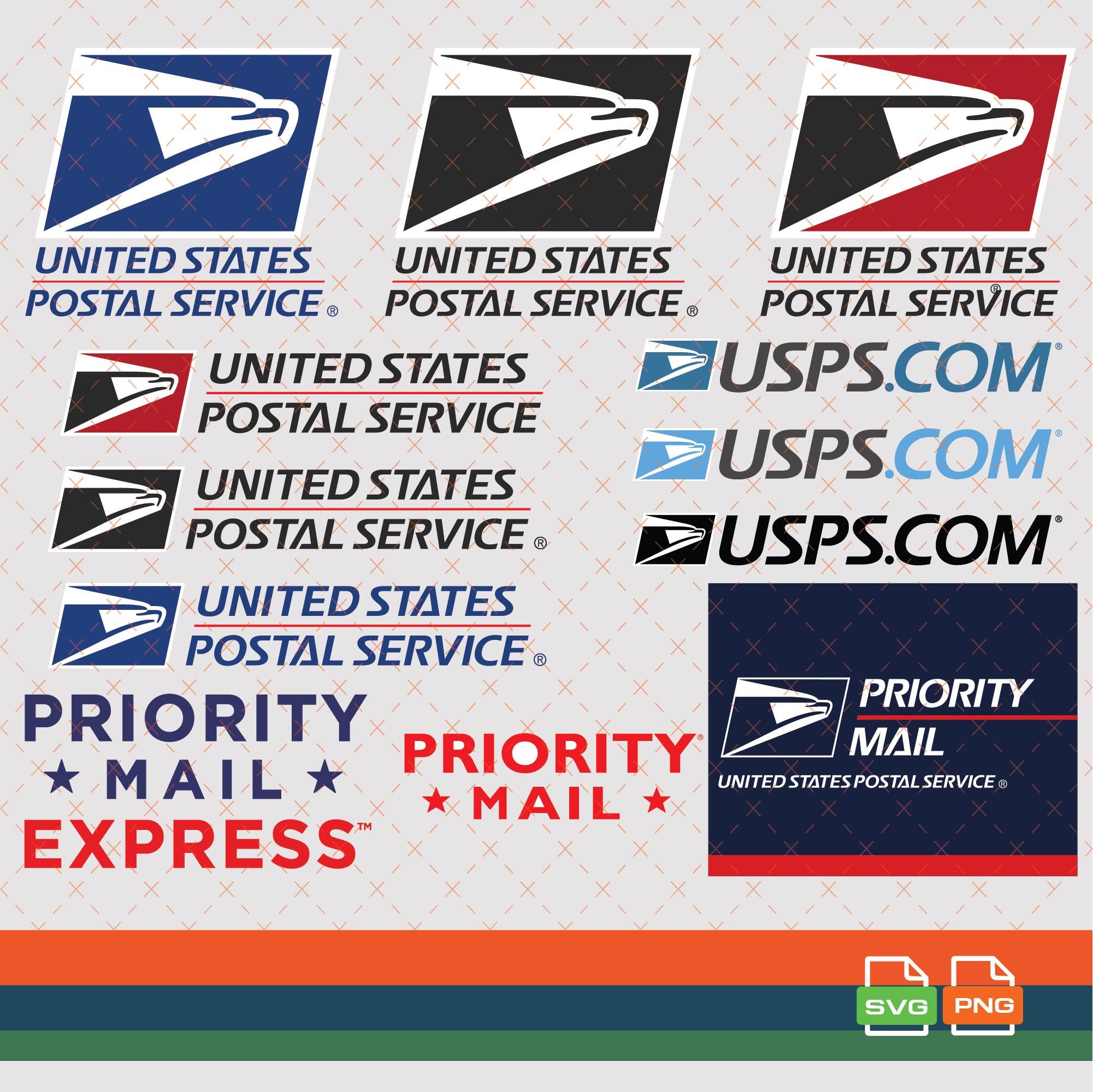 Postal Service SVG and PNG Files + Mirrored Images - Etsy