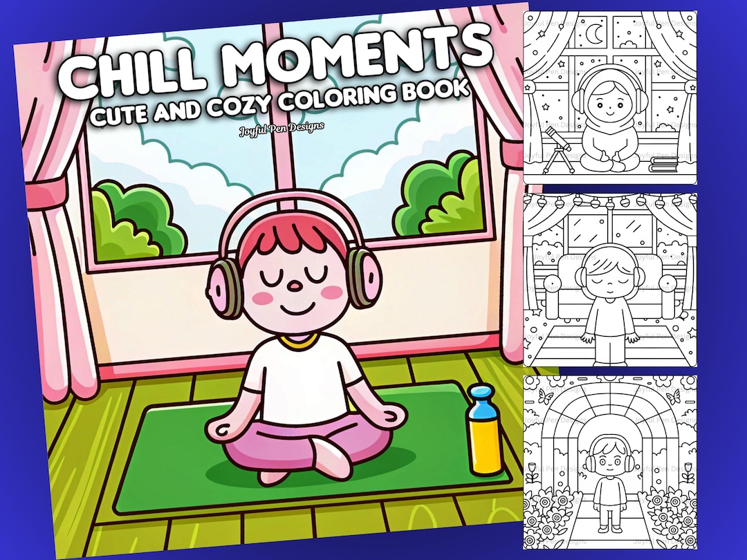 Chill Moments, Bold and Easy Coloring Book, Boy Moments Coloring Book ...