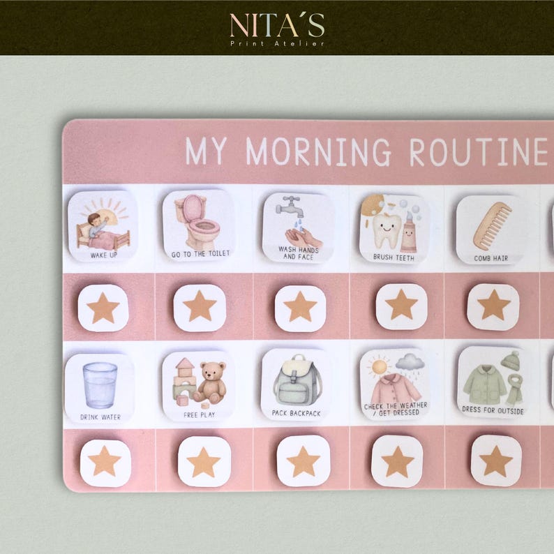 Daily Routine Cards Visual Schedule Toddler Routine Chart for Kids ...