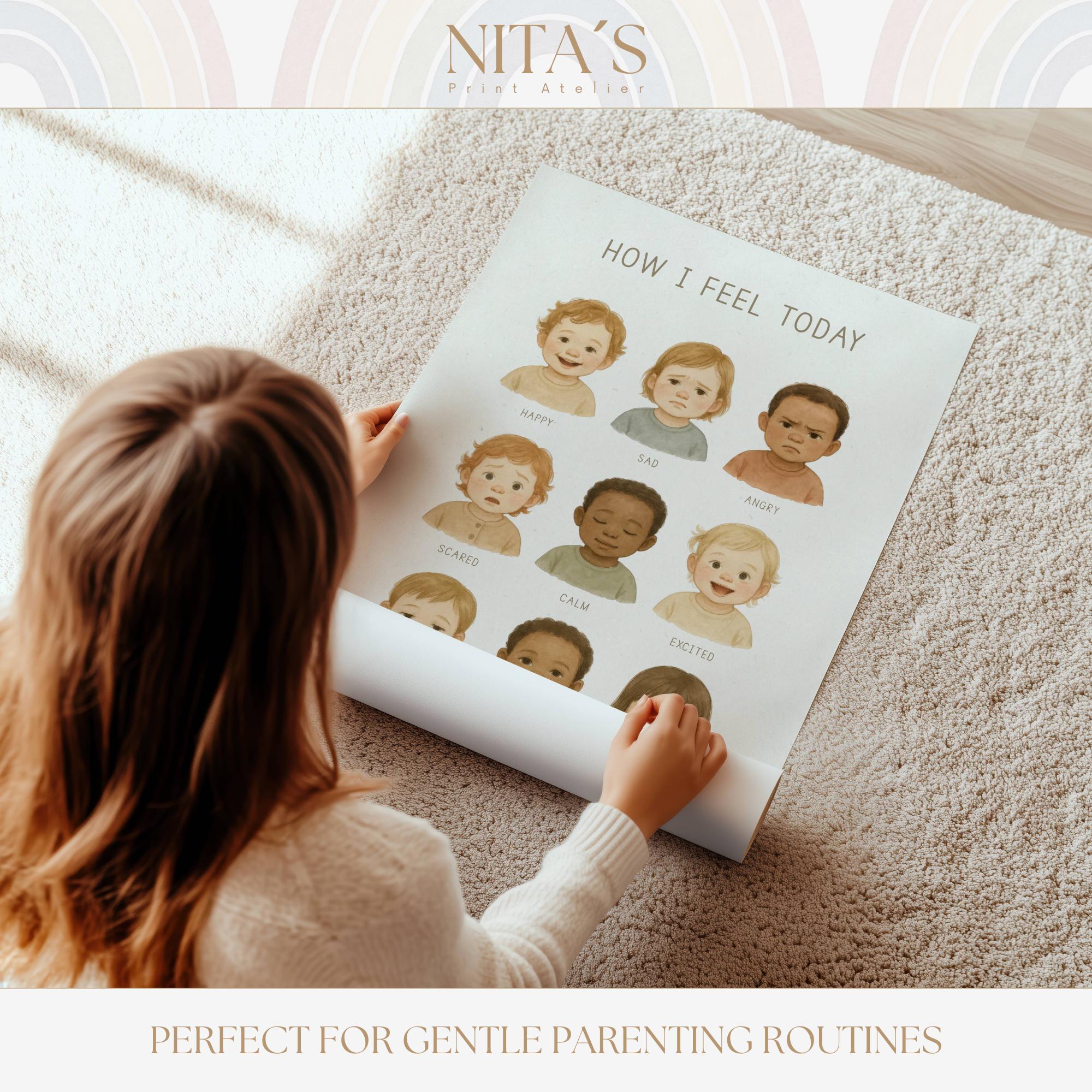 Toddler Emotion Chart | Montessori Feelings Poster | Printable ...