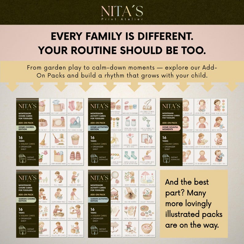 Printable Routine Chart for Toddlers – Montessori Daily Visual Schedule ...