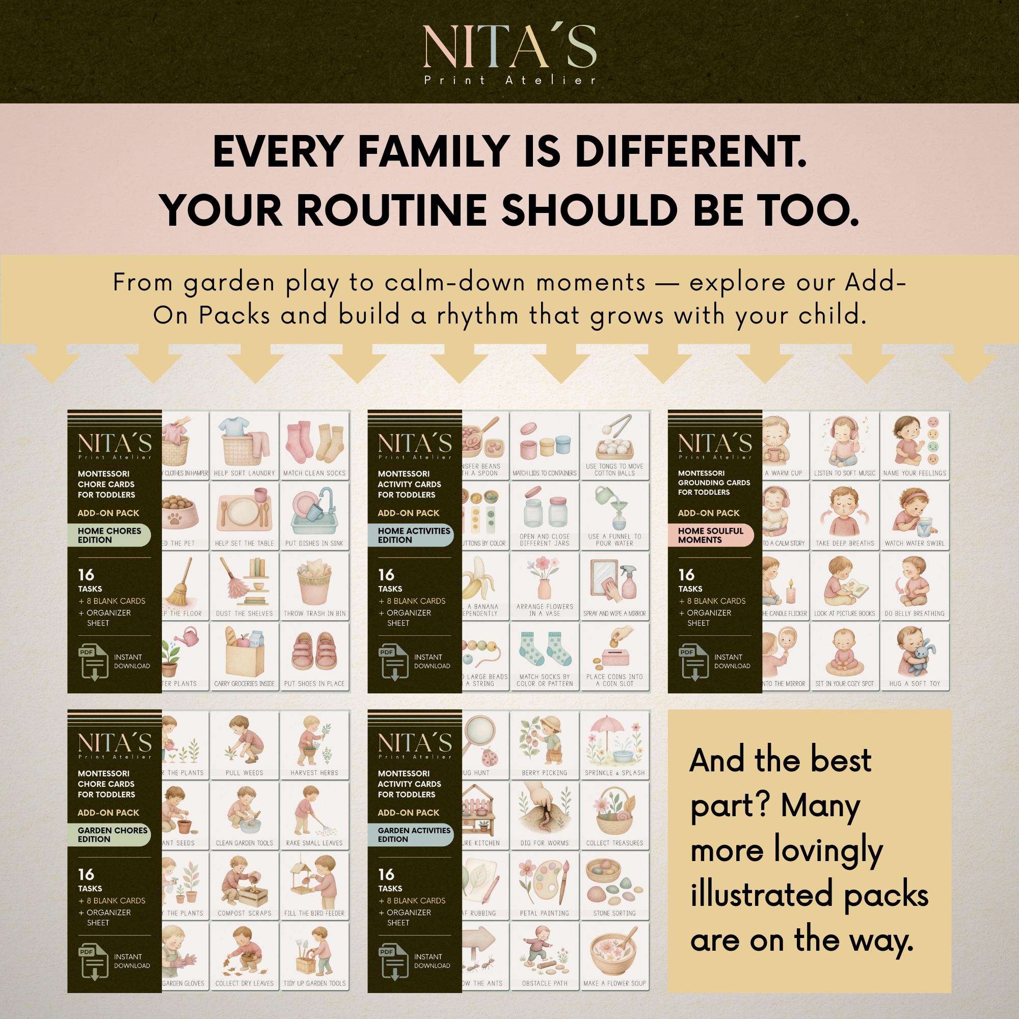 Printable Routine Chart for Toddlers – Montessori Daily Visual Schedule ...