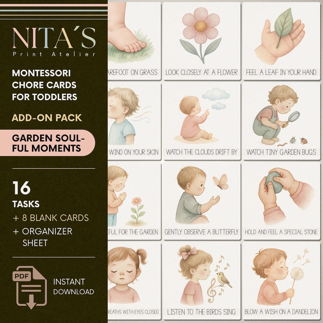 Mindful Garden Routine Cards for Kids · Montessori-inspired · Calming ...