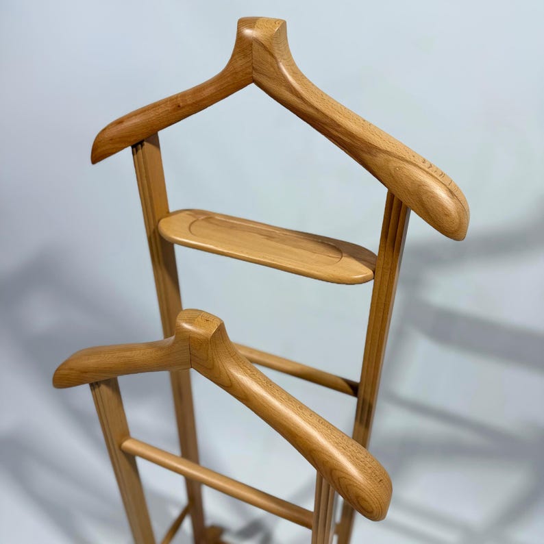 Solid Beech Wood Valet Stand – Handmade Gentleman’s Valet – Minimalist ...