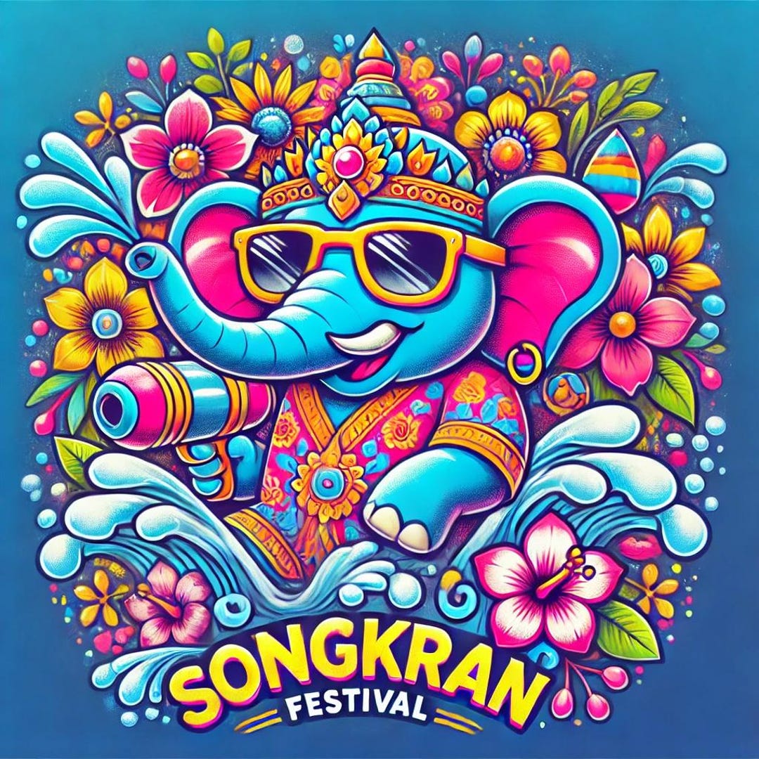 Here's a Vibrant T-shirt Design for Songkran - Etsy