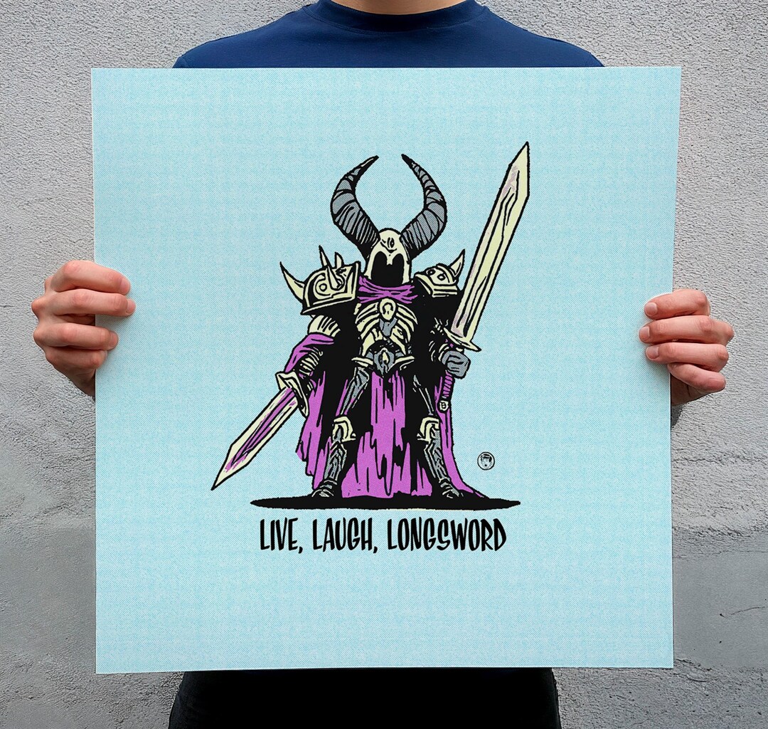 Live Laugh Longsword Art - Dnd Wall Art, Warhammer Poster, Creepy WH40K ...
