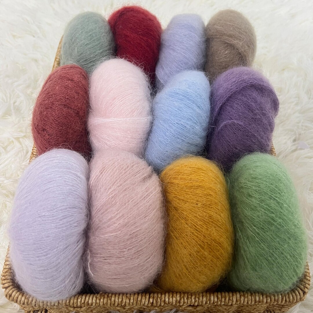 28 Colours Kid Mohair Silk Yarn,lace Yarn,garnstudio Drops Design ...