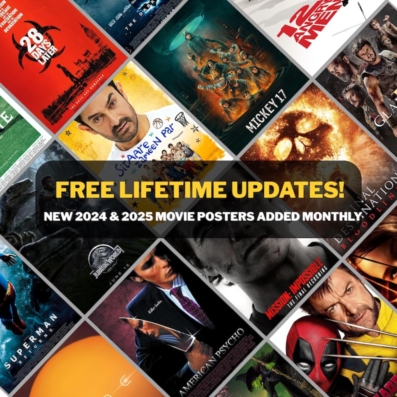 Movie Posters Bundle 50,000+ Film Poster, Lifetime Updates W/ 2025 ...