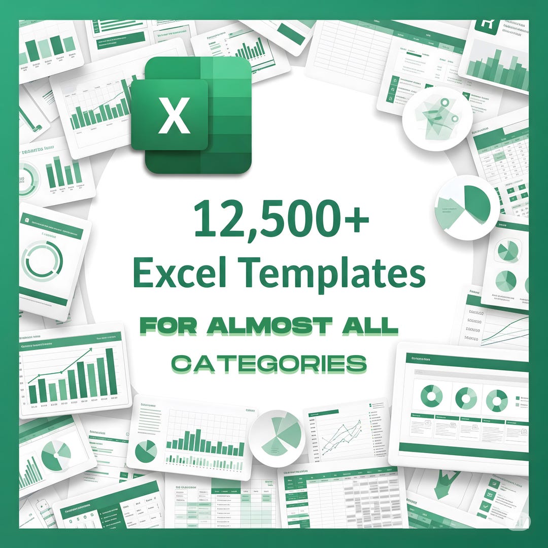 Ultimate Excel Template Bundle: 12,500+ Excel Templates, Spreadsheets ...
