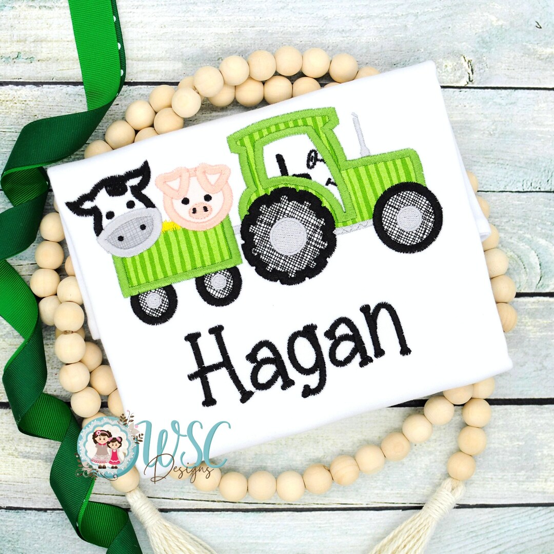 Personalized Boys Farm Animals Tractor Shirt | Toddler Farm Shirt With ...