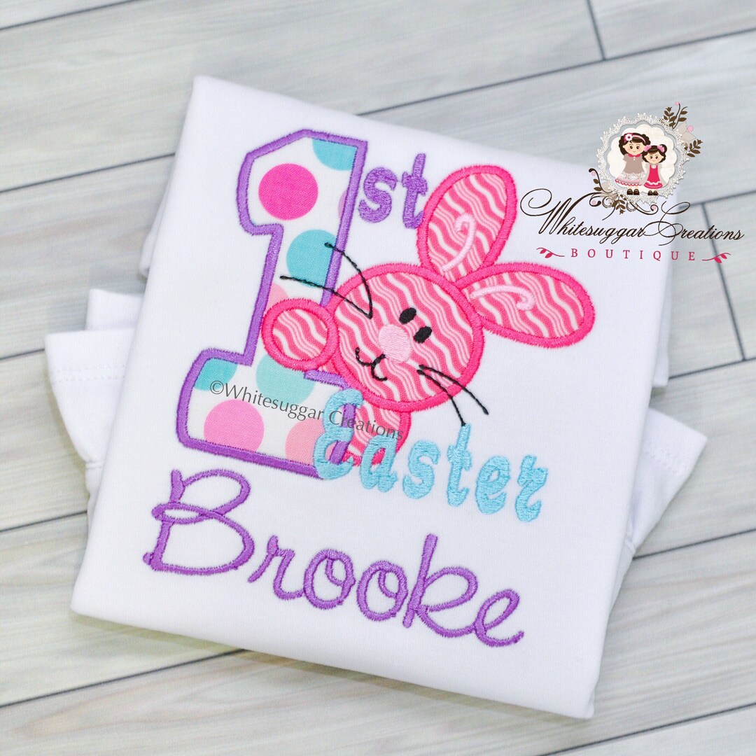 Baby Girl First Easter Outfit Personalized Shirt Easter Outfit First ...