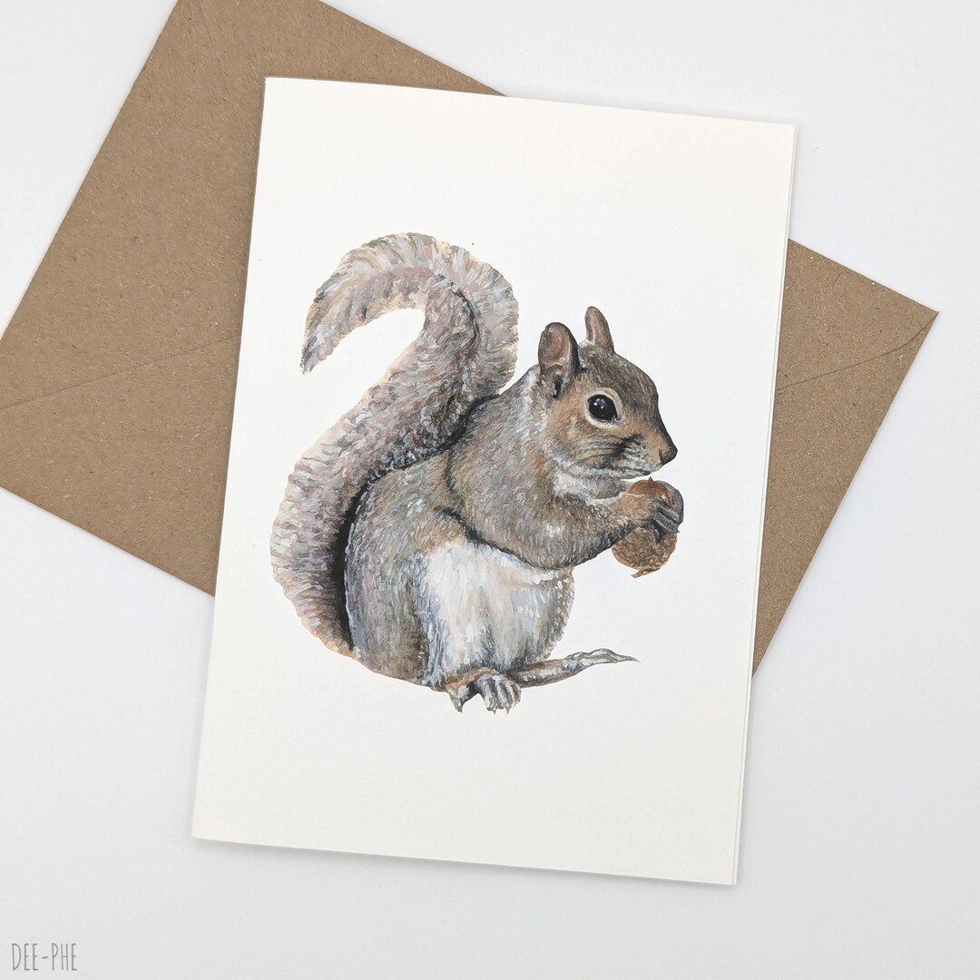 Squirrel Greetings Card | Blank Inside All Occasions Greetings Card ...