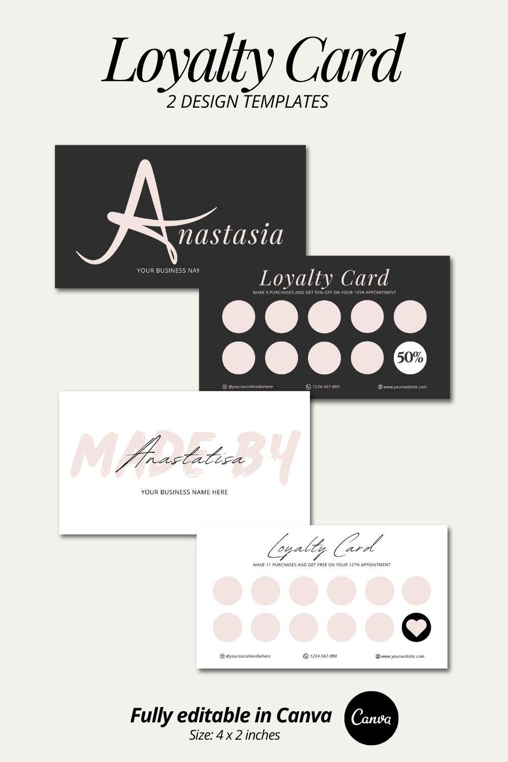VIP Loyalty Card Canva Template Editable Beauty Loyalty Cards Lash Hair ...