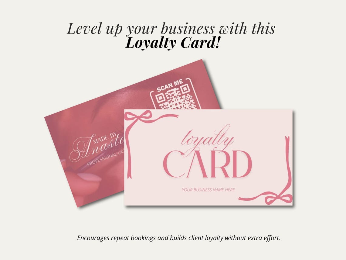 Lash Loyalty Card Canva Template VIP Lash Client Punch Card Editable ...