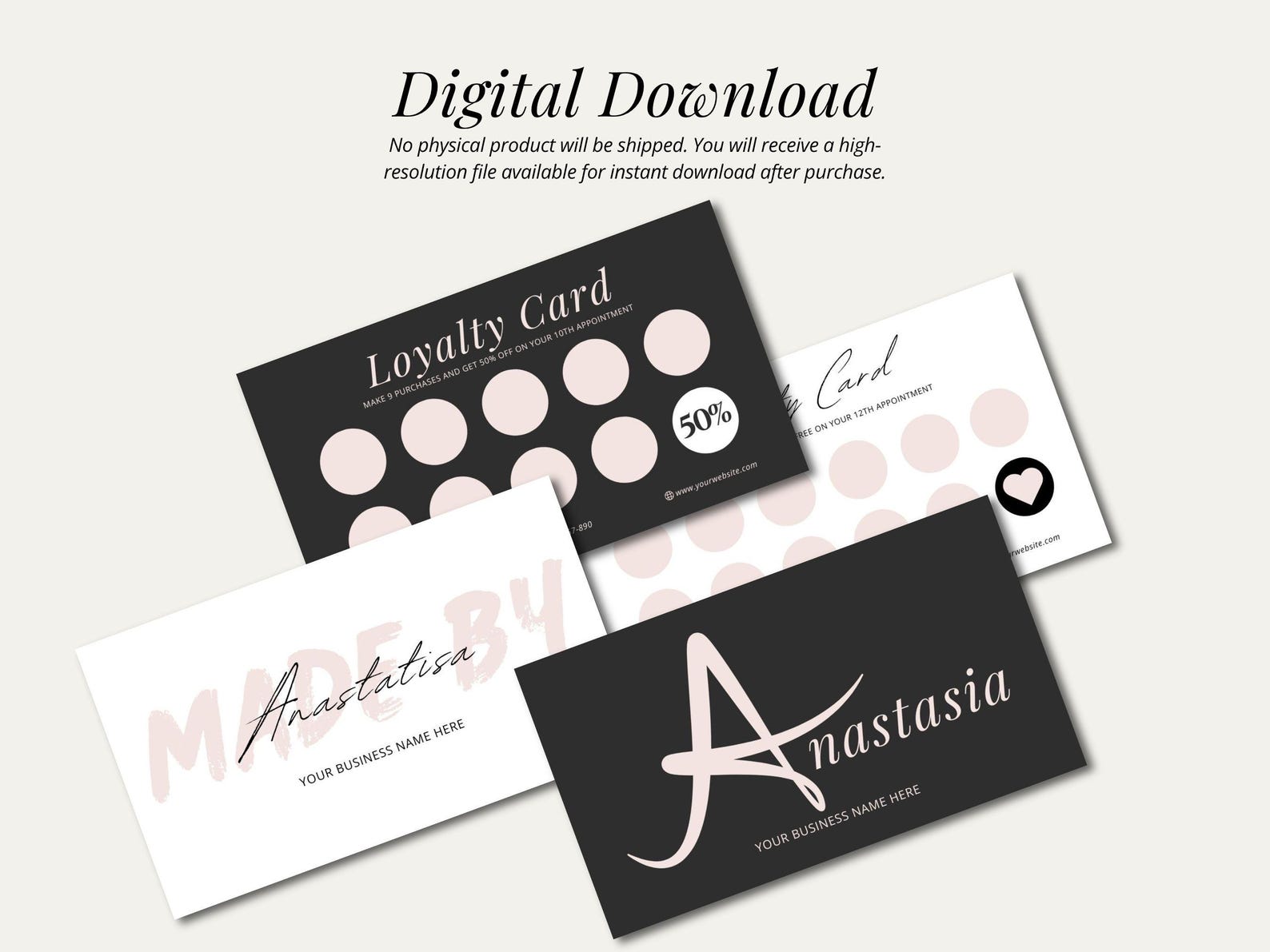 VIP Loyalty Card Canva Template Editable Beauty Loyalty Cards Lash Hair ...