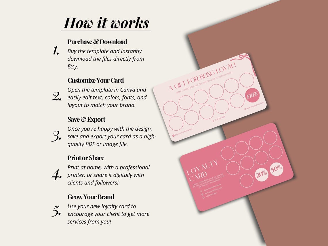 Lash Loyalty Card Canva Template VIP Lash Client Punch Card Editable ...