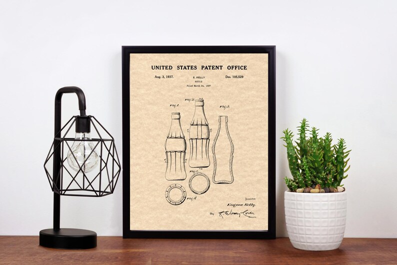 Coke Bottle Patent Print - Etsy