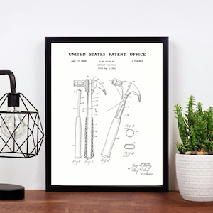 Hammer Patent Print - Etsy
