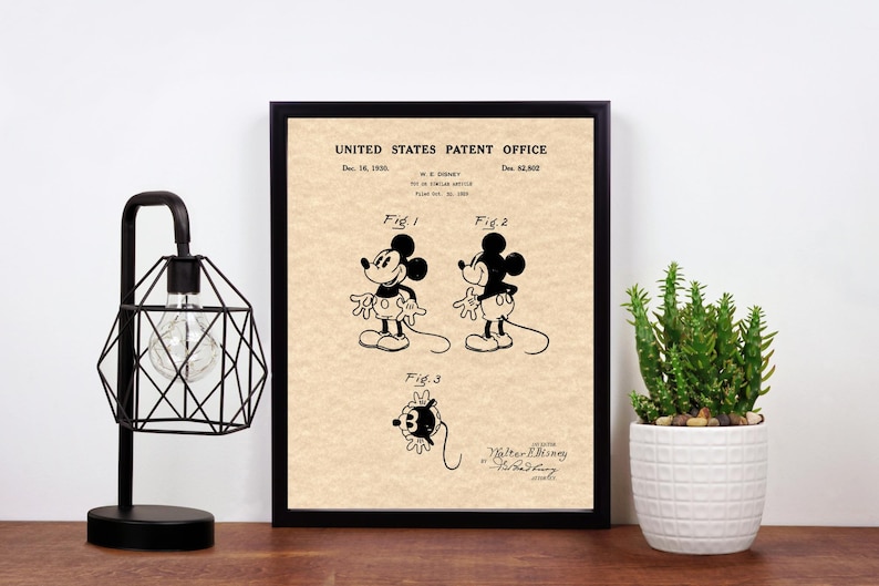 Mickey Mouse Patent Print - Etsy