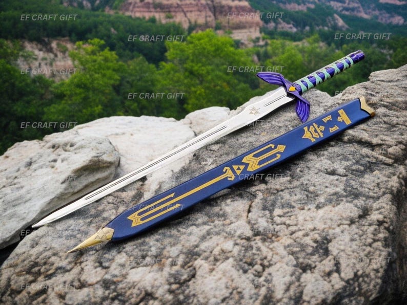 Hand Forged Zelda Master Sword Replica, Stainless Steel Gamer Gift - Etsy