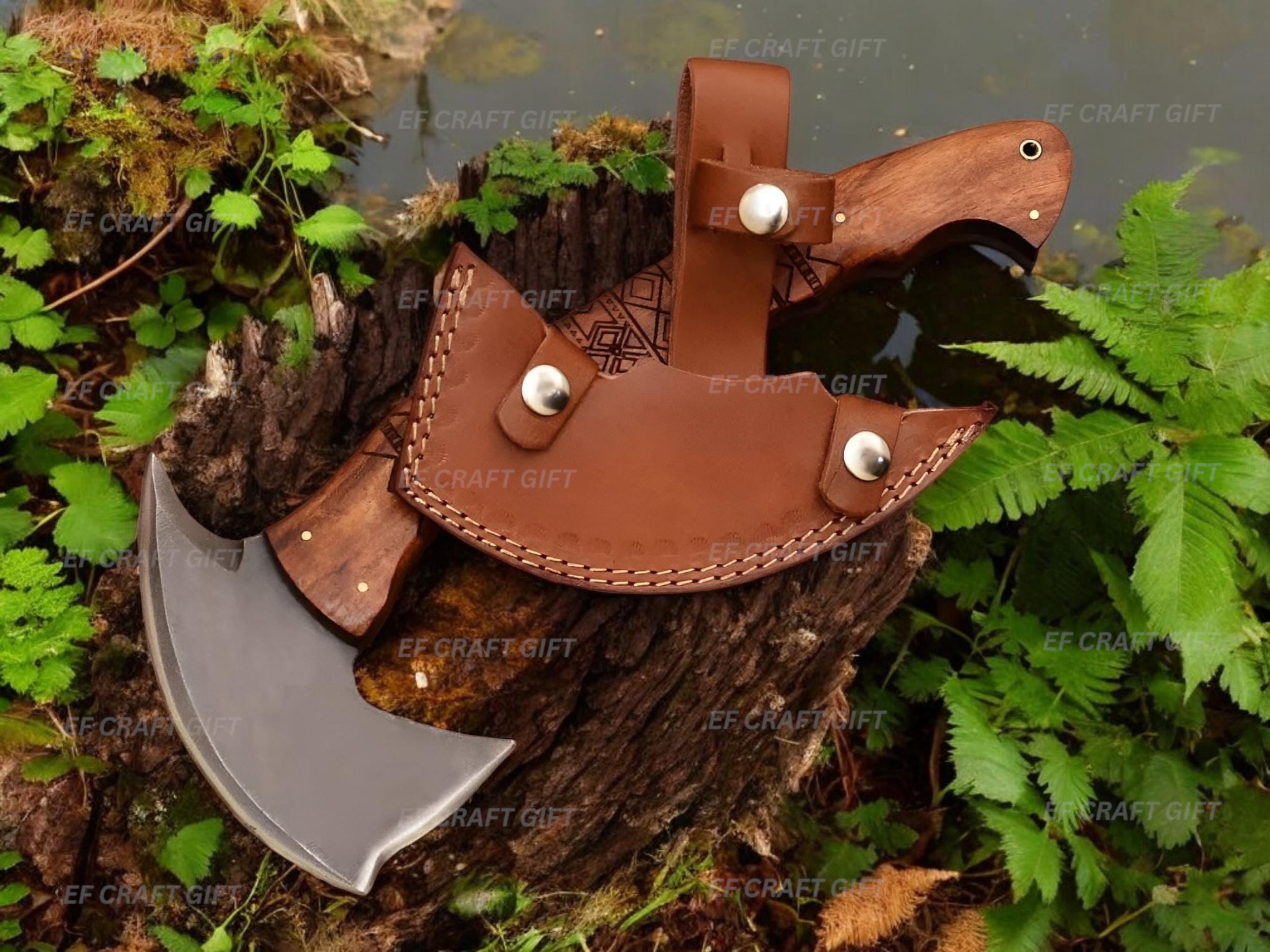 Set of 2 Hand Forged Viking Axes Engraved Throwing Tomahawks With ...