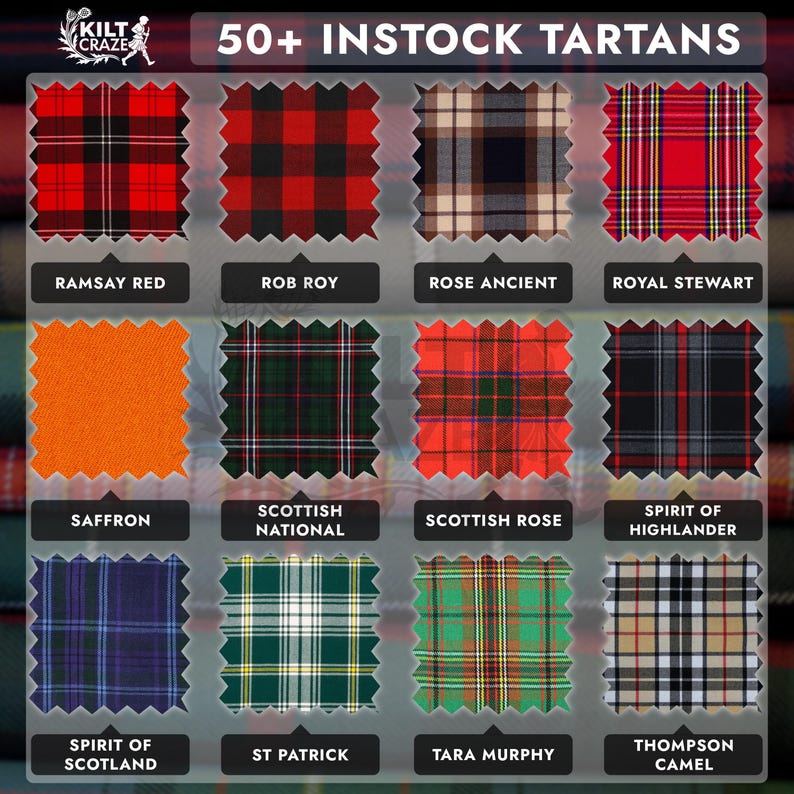 Scottish Clan Tartan Fabric by the Yard 13oz Acrylic Wool Highland ...