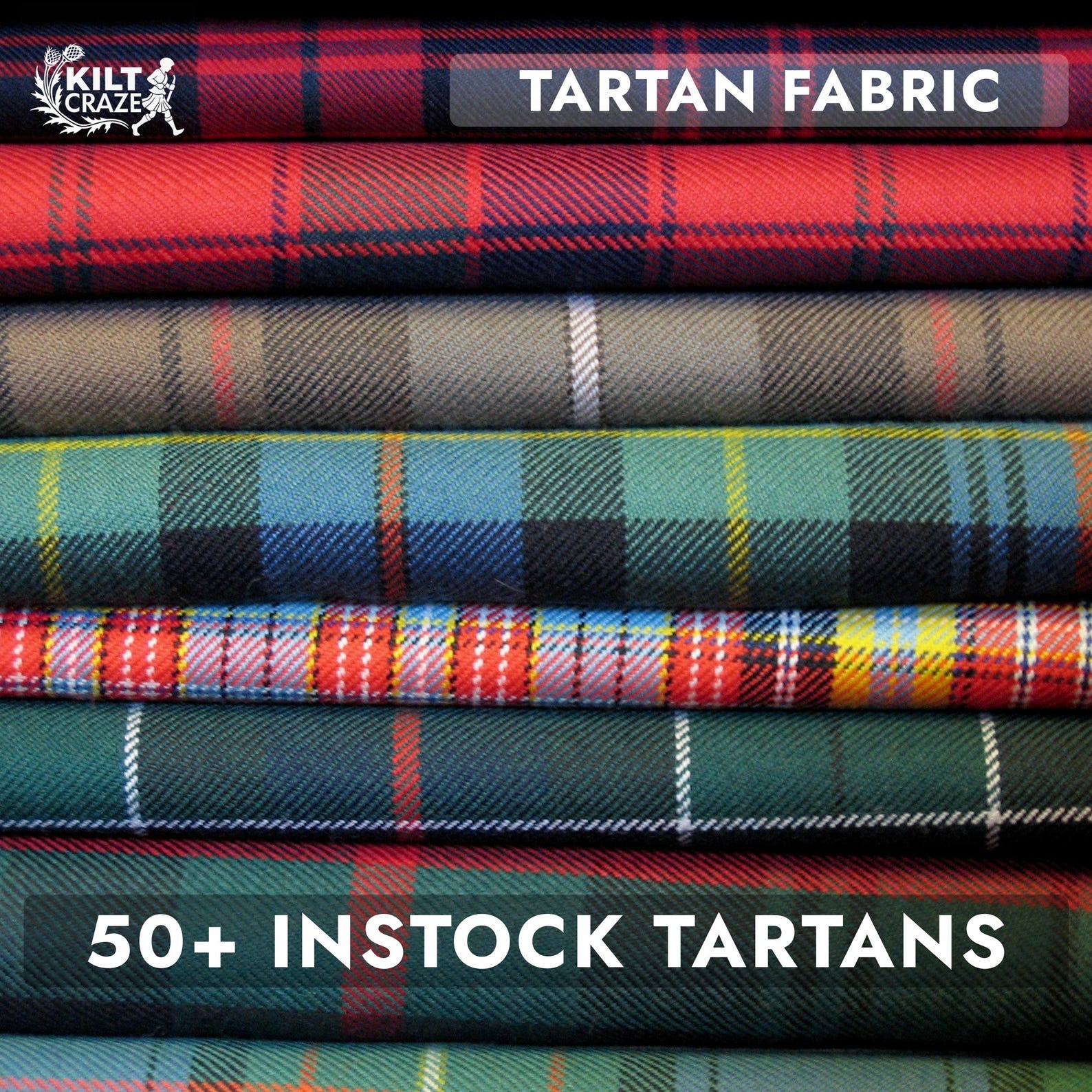 Scottish Clan Tartan Fabric by the Yard 13oz Acrylic Wool Highland ...