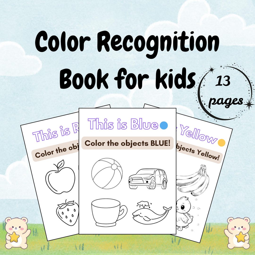 Color Recognition Coloring Book for Kids Ages 3-6 | Learn Colors Book ...