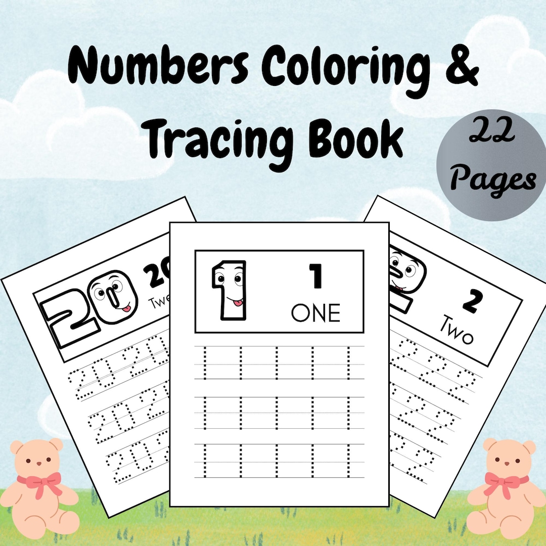 Toddler Number Coloring and Tracing Book (1-20), Preschool Math ...