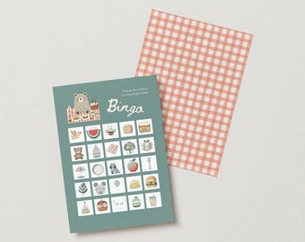 Teddy Bears Picnic Bingo, a Printable Baby Shower, or 1st Birthday ...