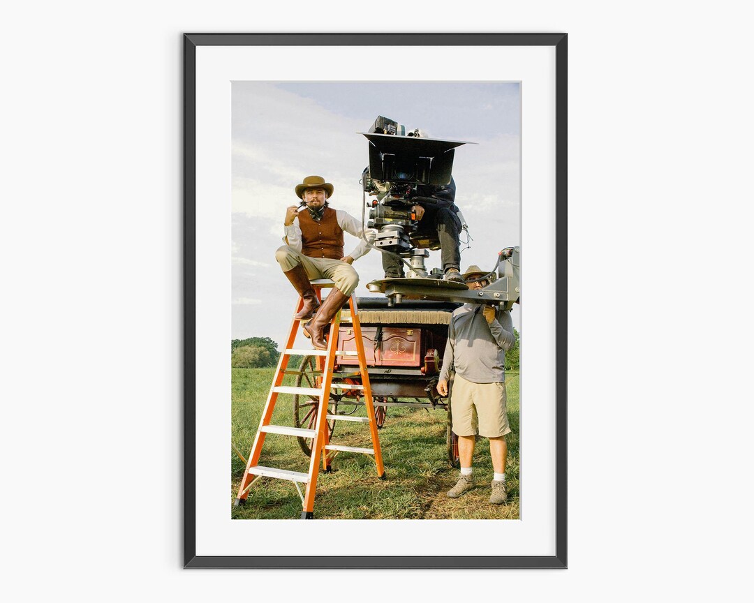 Leonardo Dicaprio Print, Django Unchained, Behind the Scenes, Quentin Tarantino Movie Print ...