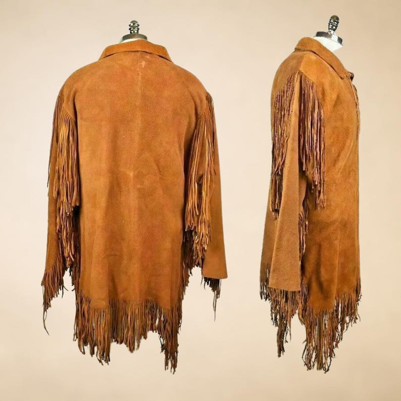 Suede Leather Fringe Mountain Man Outfit: Old West Frontiersman Style ...