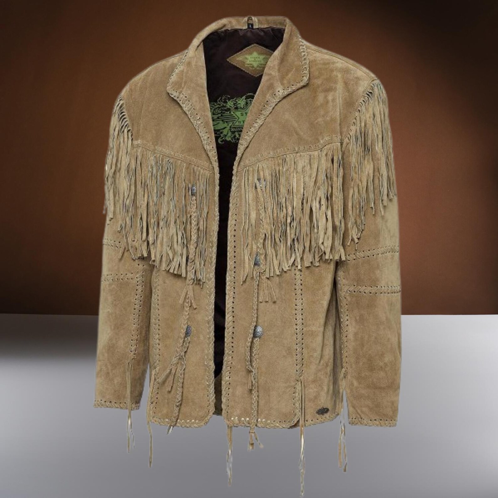 Classic Men's Suede Fringe Frontier Coat, Exclusive Mountain Man Style ...
