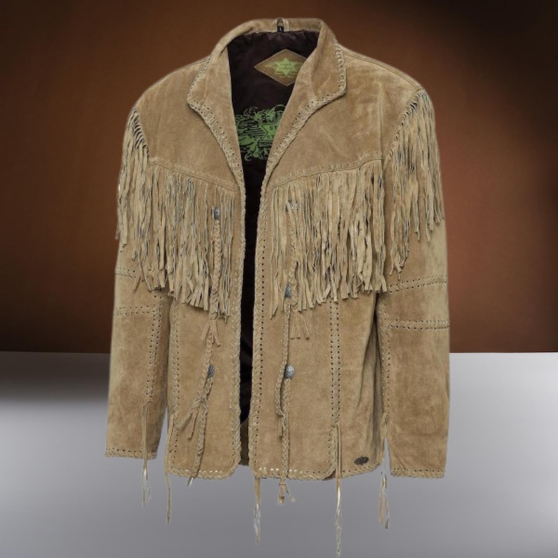 Classic Men's Suede Fringe Frontier Coat, Exclusive Mountain Man Style ...