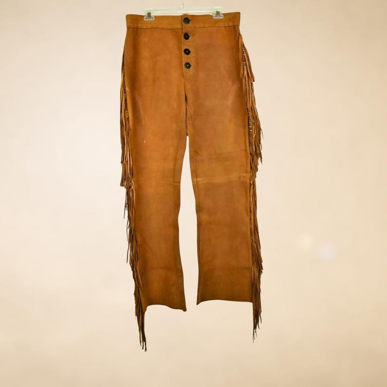 Suede Leather Fringe Mountain Man Outfit: Old West Frontiersman Style ...