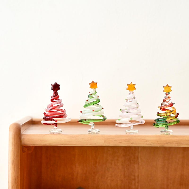 Spiral Glass Christmas Tree - Etsy
