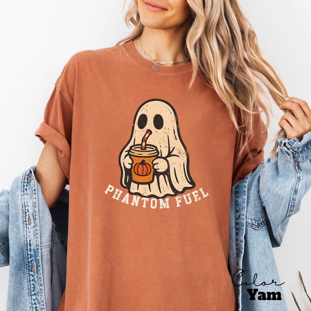 Phantom Fuel Pumpkin Spice Latte Cute Halloween Shirt,halloween Ghost ...