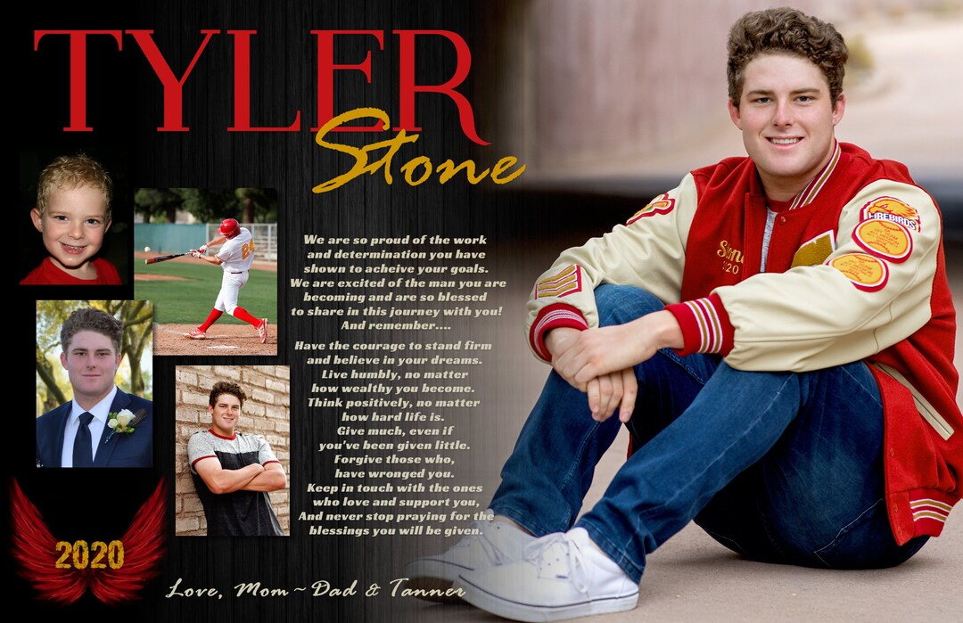 Yearbook AD Design ~ Half Page ~ Custom & Personalized ~ Senior/ School ...