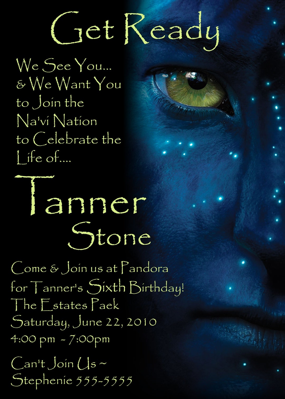 Avatar Digital Birthday Invitation - Etsy