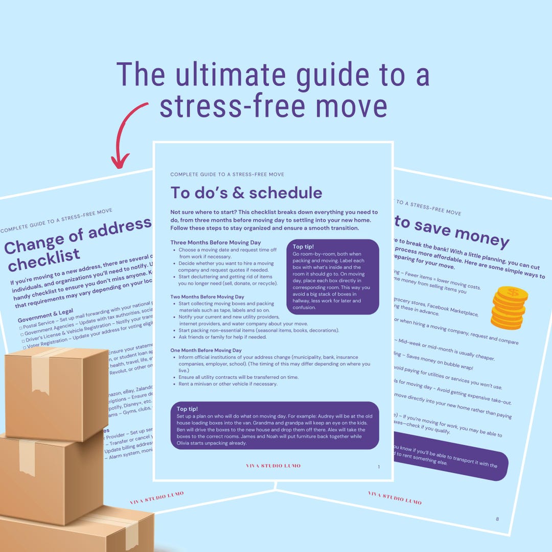 Moving Guide: the Ultimate Resource for a Stress-free Move | Tips ...