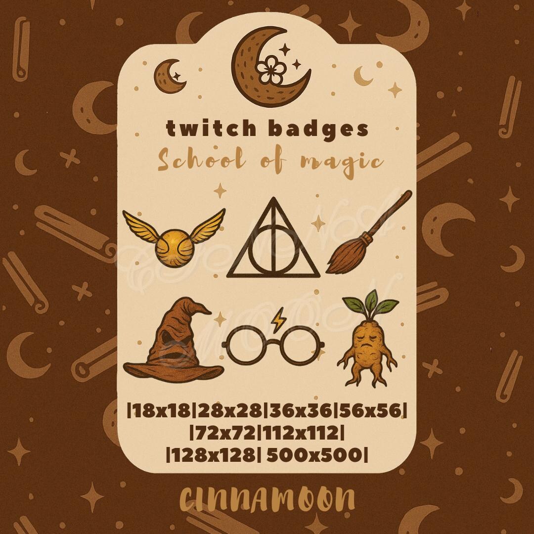 Magic Academy Twitch Badges: Wizard House Emotes (digital Download) - Etsy