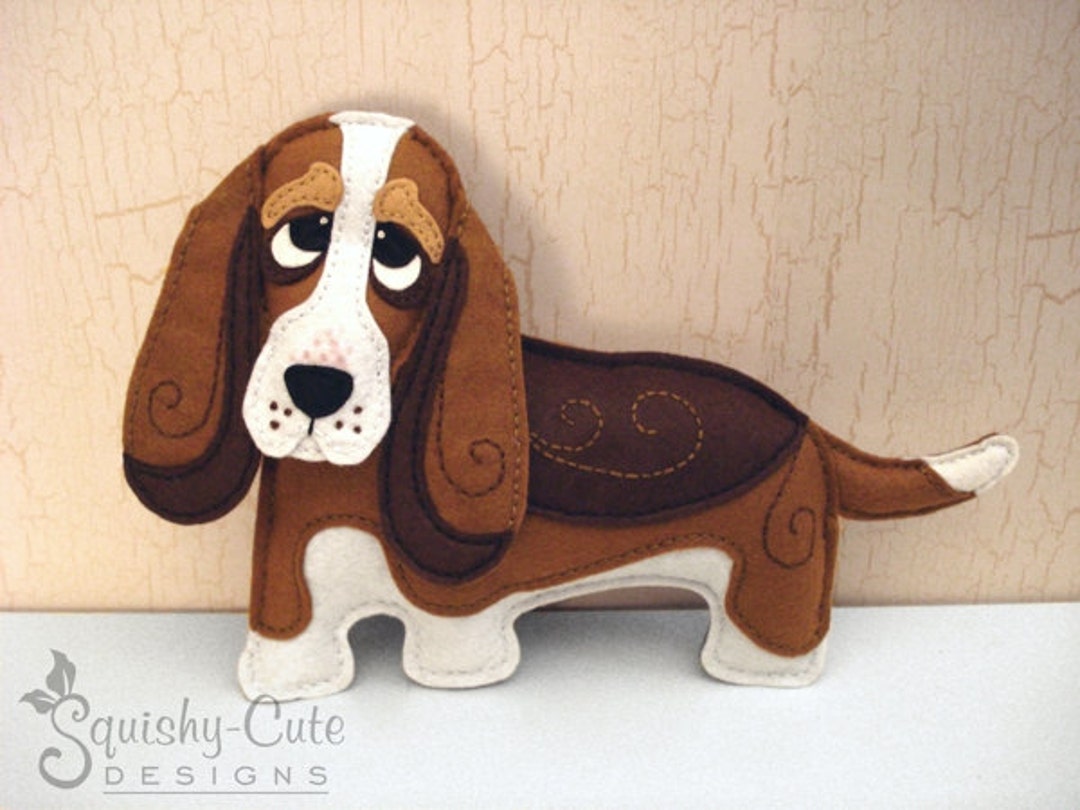 Dog Sewing Pattern PDF - Basset Hound Stuffed Animal Felt Plushie ...