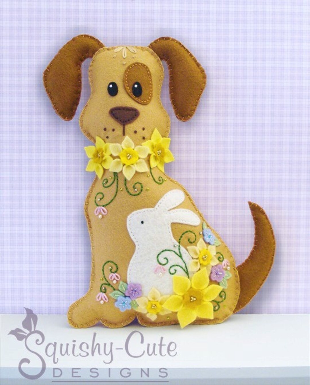 Dog Stuffed Animal Pattern - Felt Plushie Sewing Pattern & Tutorial ...